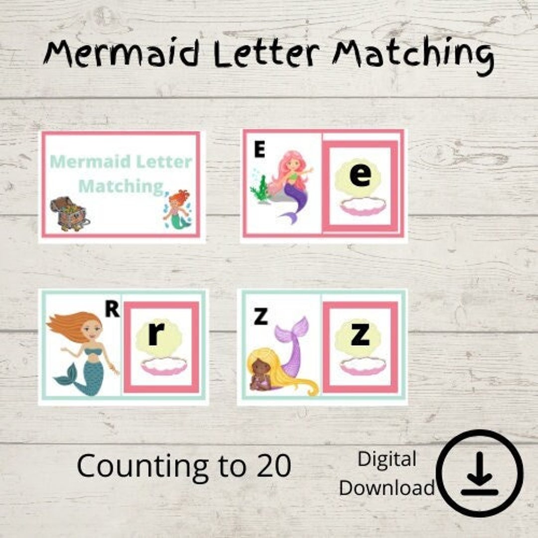 Homeschool Printables | Preschool-toddler Learning | Mermaid Themed ...