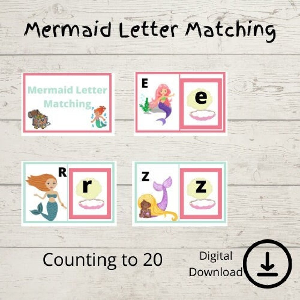 Homeschool Printables | Preschool-toddler Learning | Mermaid Themed ...