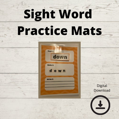Homeschool Printables Sight Word Mats Learn to Read Hands-on Learning ...