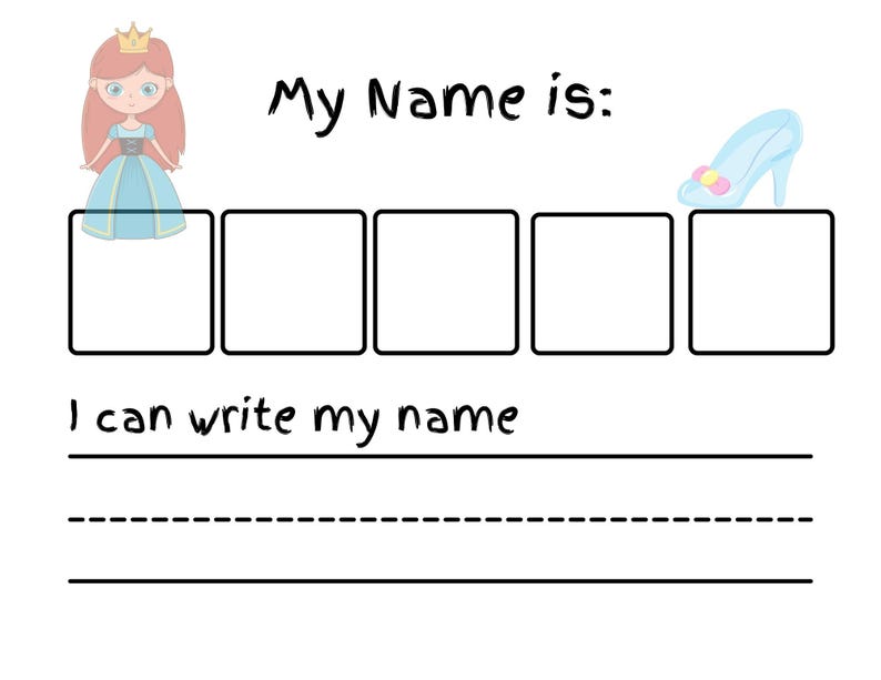 Learning Binder | Personal Information Busy Binder | Princess Theme ...