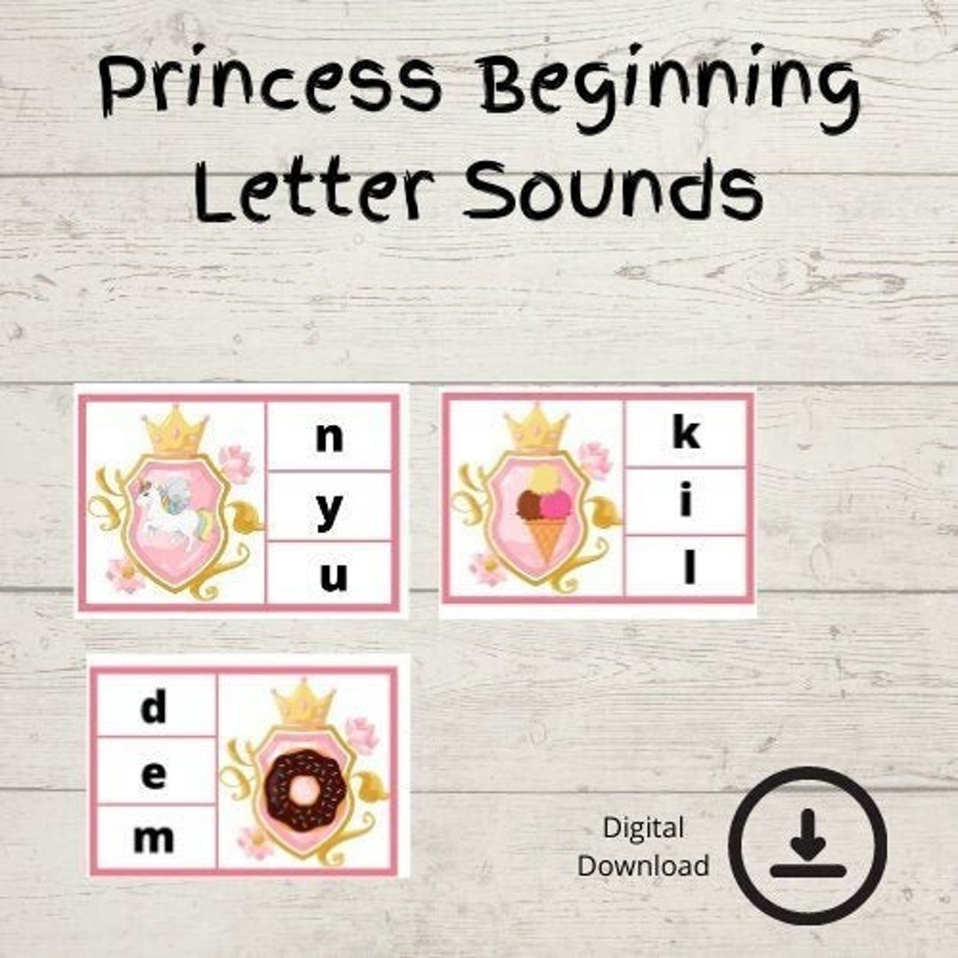 Homeschool Printables | Princess Themed | Beginning Letter Sounds ...