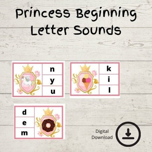 Homeschool Printables | Princess Themed | Beginning Letter Sounds ...