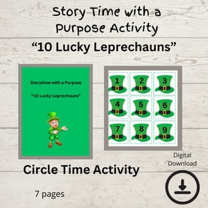 10 Lucky Leprechauns | Homeschool Printable | Circle Time |story ...