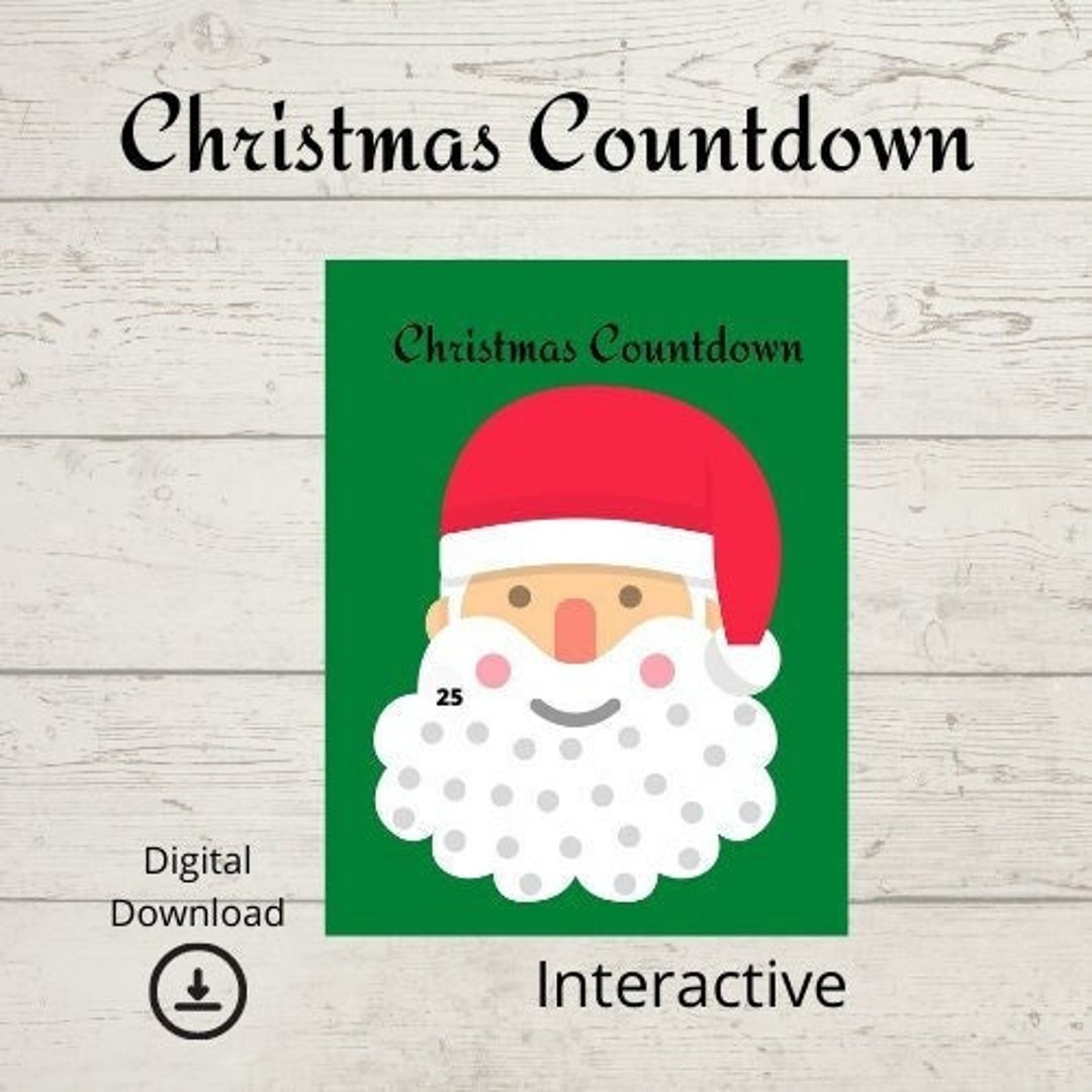 Holiday Printables | Christmas Themed | Christmas Countdown Santa ...