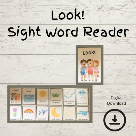 Homeschool Printables I Go Sight Word Reader Digital | Etsy