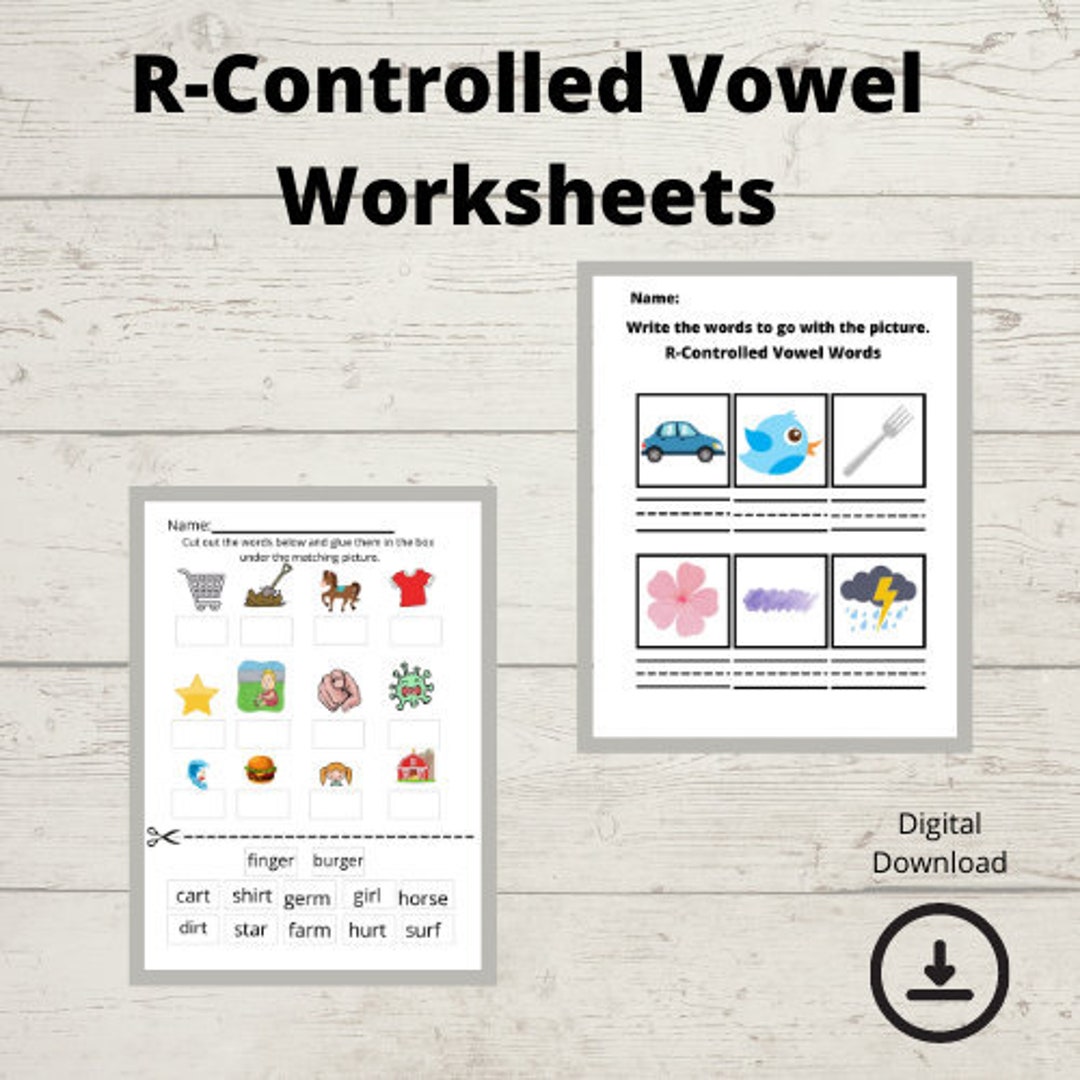 Homeschool Printables | R=-controlled Vowel Worksheets | Digital ...