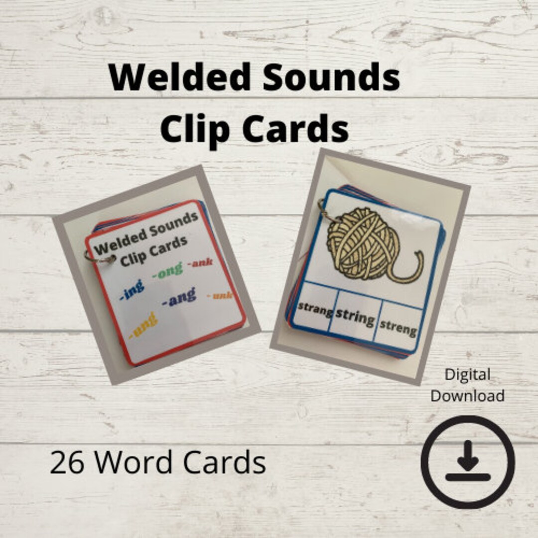 Homeschool Printables | Welded Sound Clip Cards | Digital Download ...