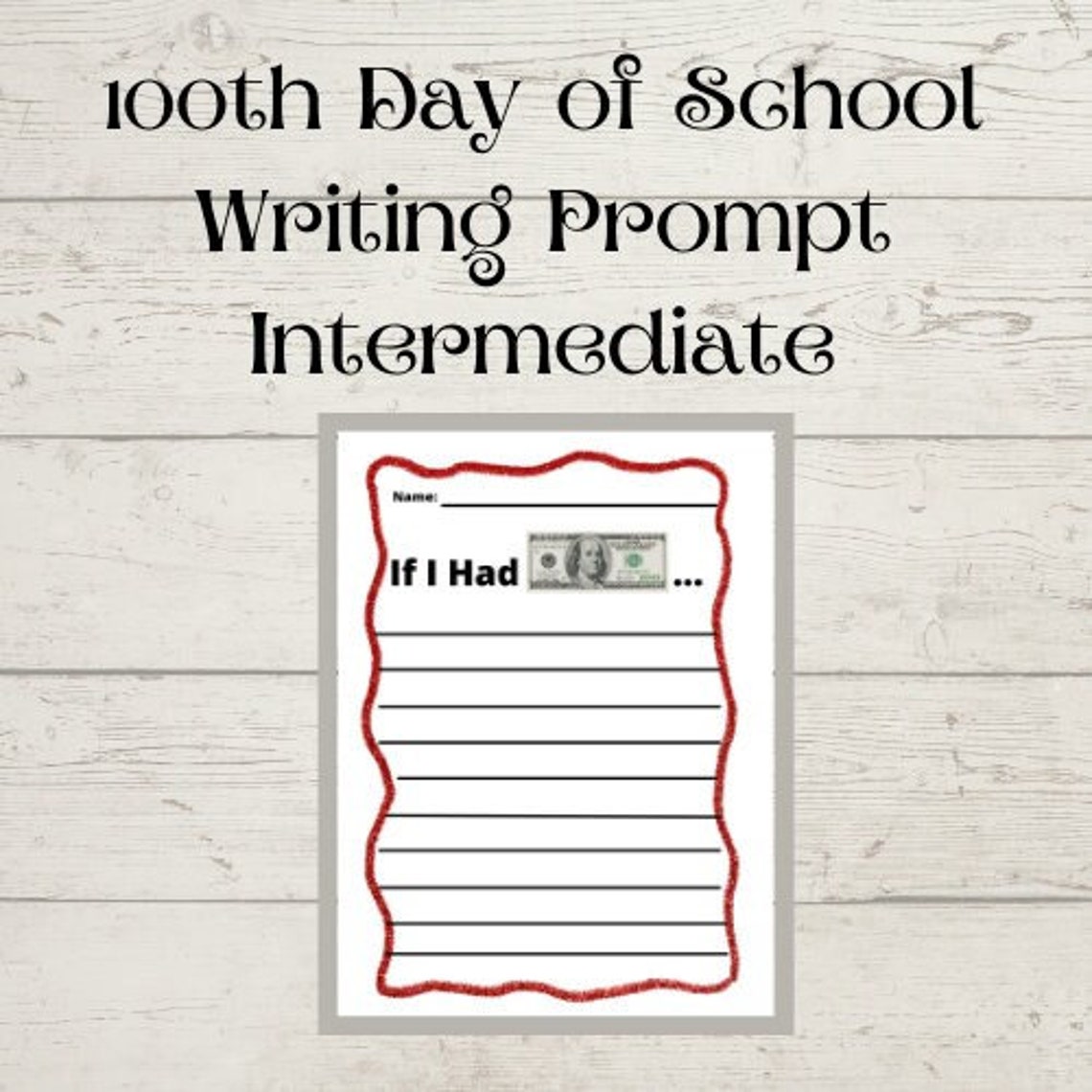 Learning Printable | Writing Prompt L | Homeschool Printable | 100th ...