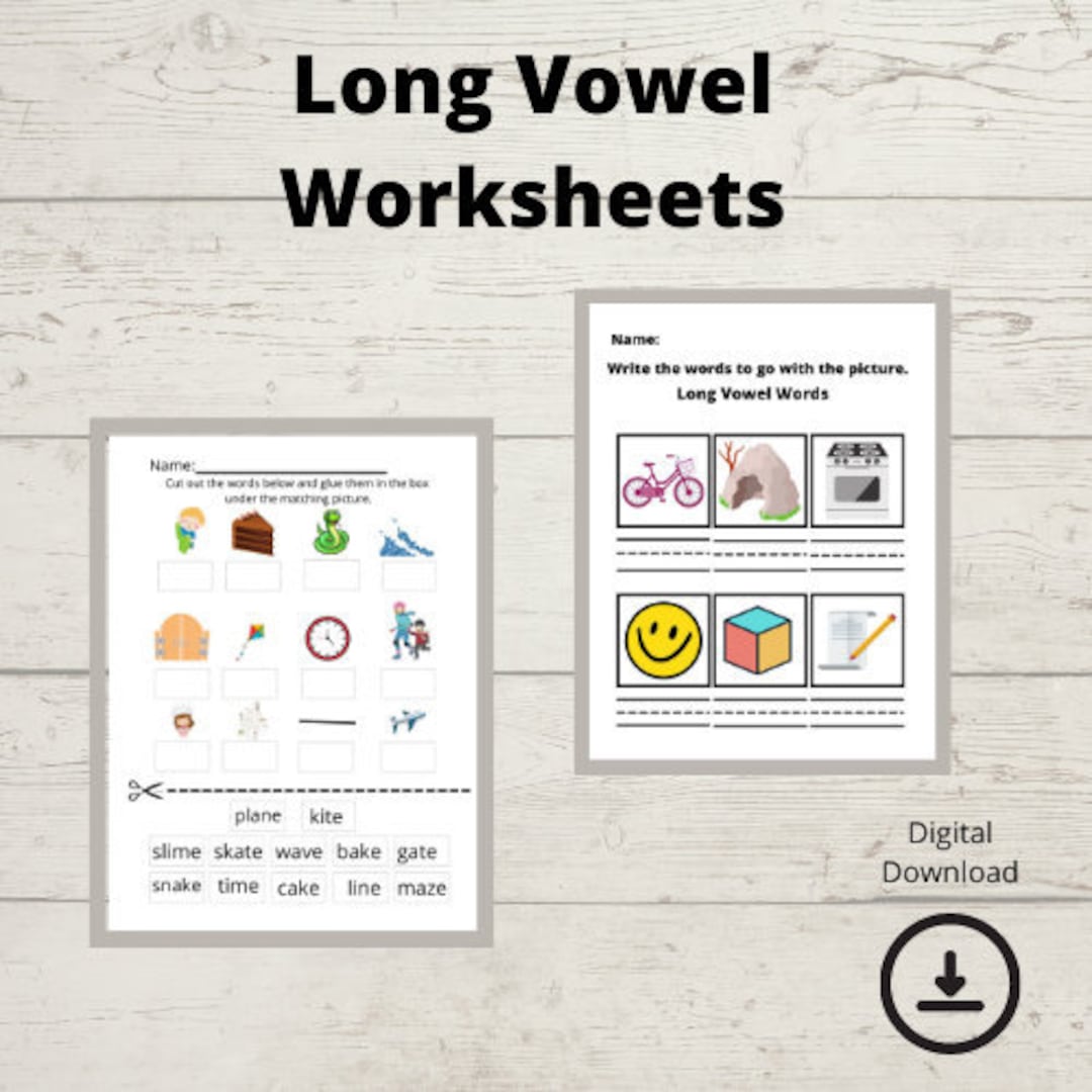 Homeschool Printables | Long Vowel Worksheets | Digital Download ...