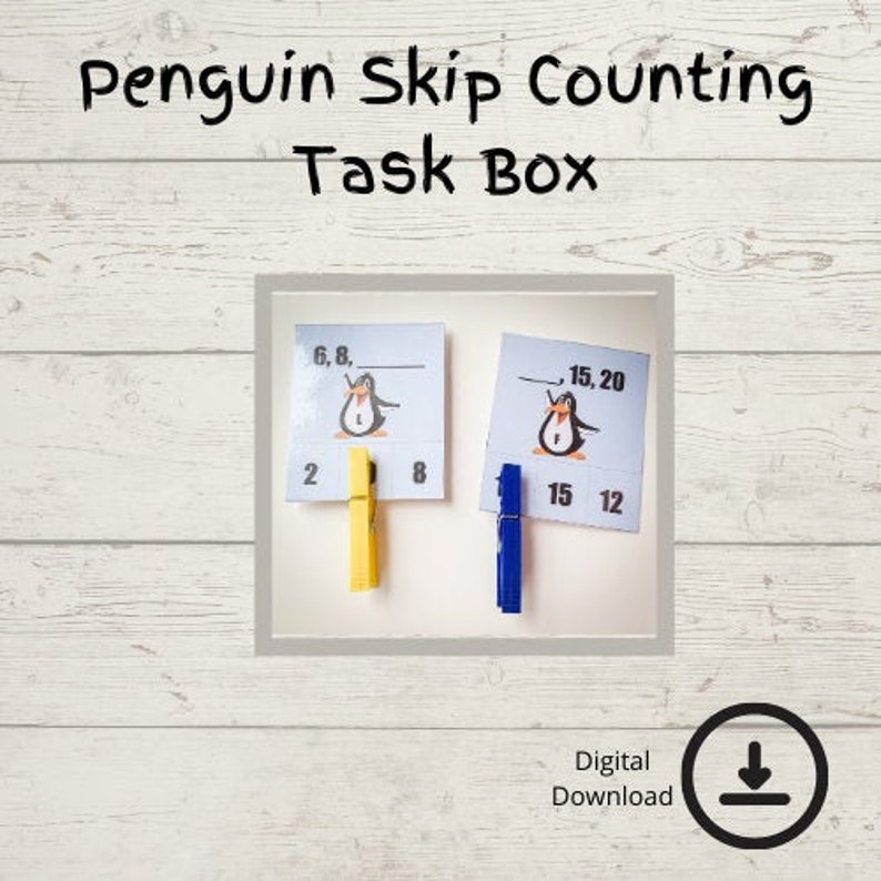 Penguin Themed Skip Counting Center/task Box | Digital Download ...