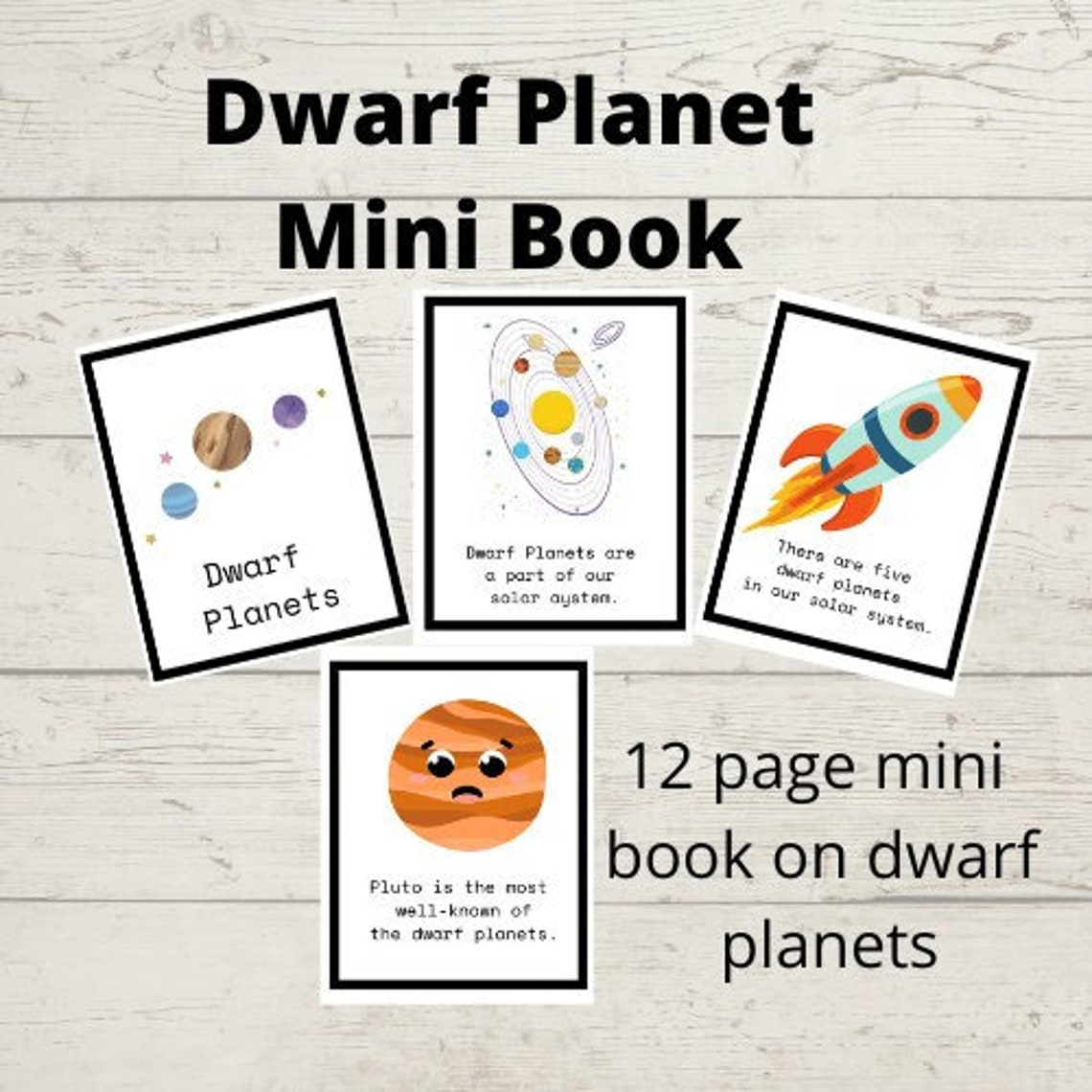 Homeschool Printables | Dwarf Planets Reader | Non Fiction Reader for ...