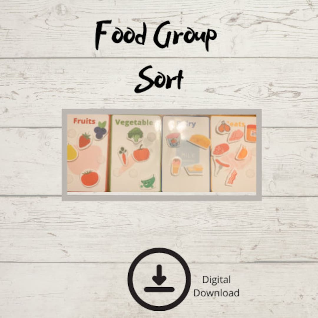 Homeschoool Printables | Food Group Sorting Activity | Toddler Learning ...