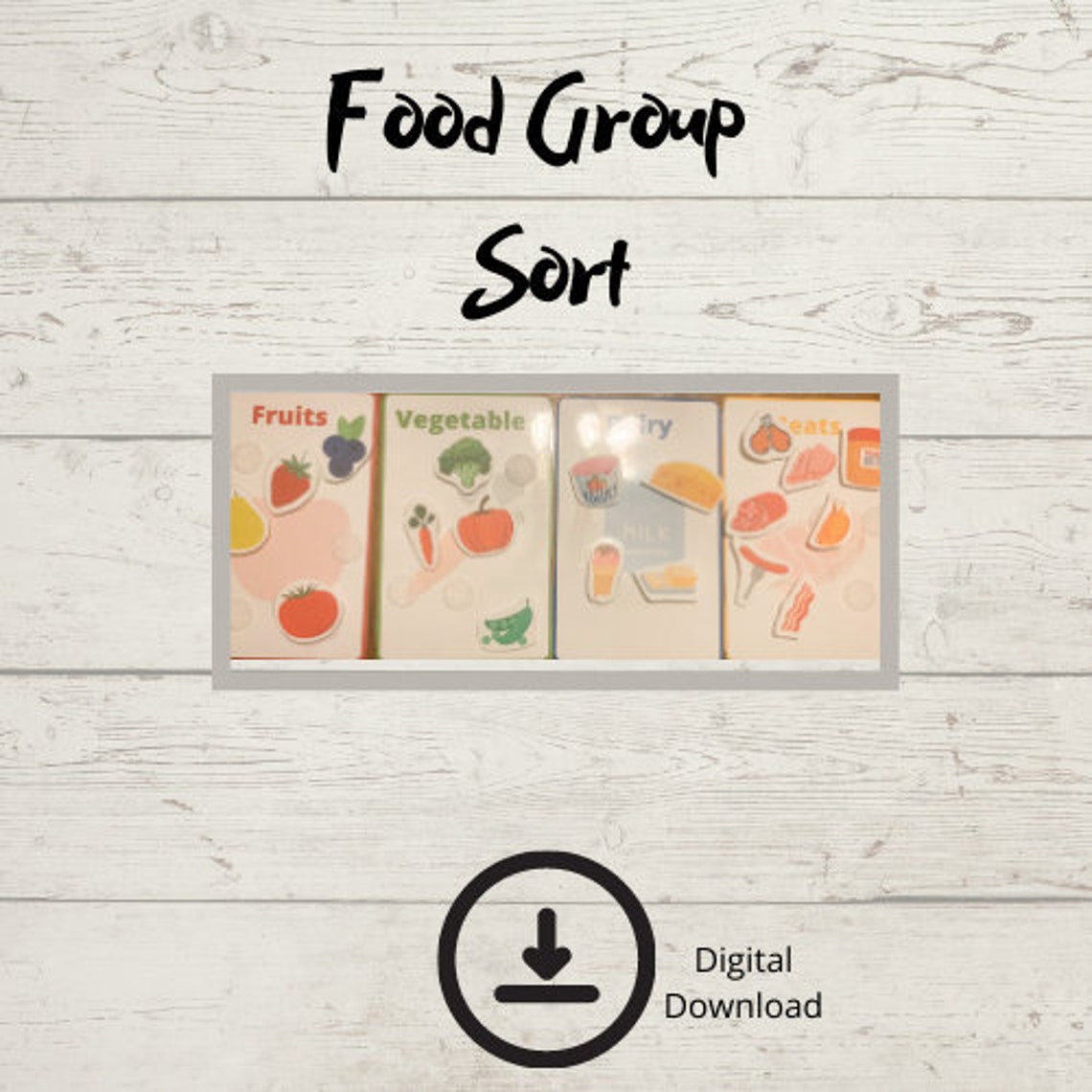 Homeschoool Printables | Food Group Sorting Activity | Toddler Learning ...