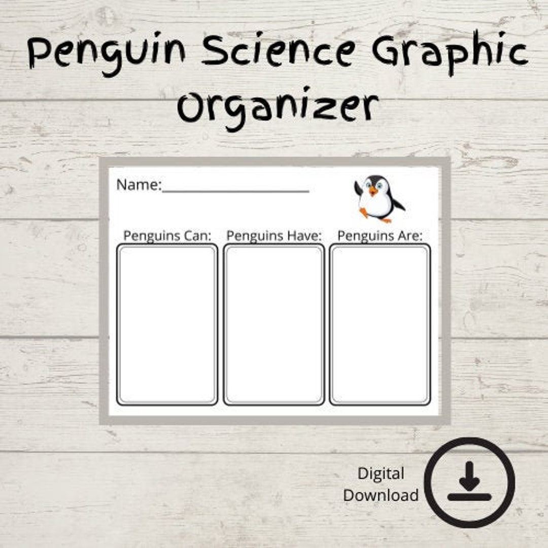 Penguin Themed Can/have/are Graphic Organizer | Digital Download ...