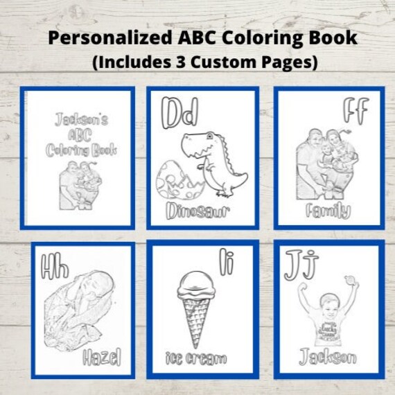 Printable Coloring Book Personalized Printable Coloring Book | Etsy