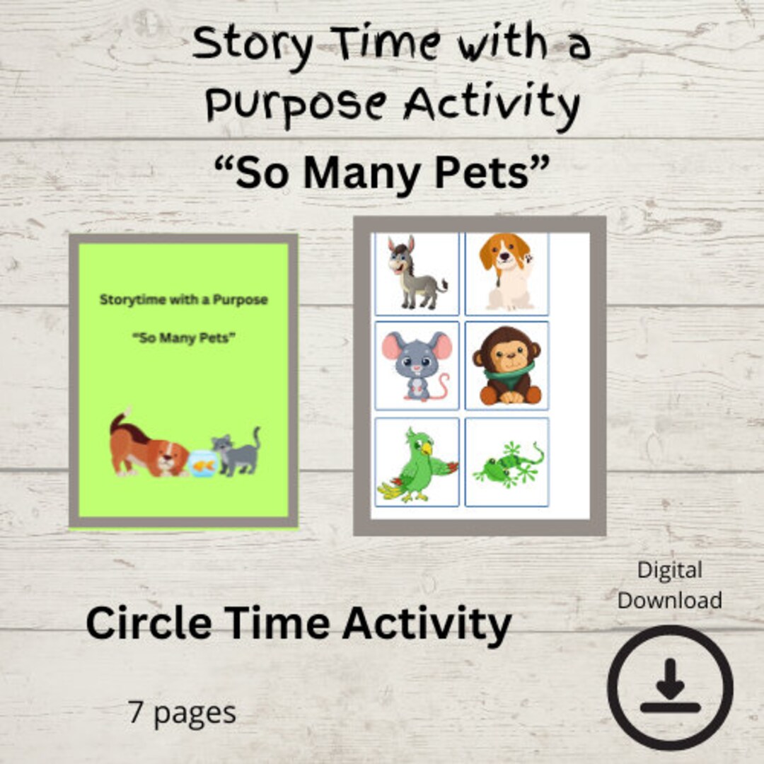 So Many Pets | Homeschool Printable | Circle Time |story Activity ...
