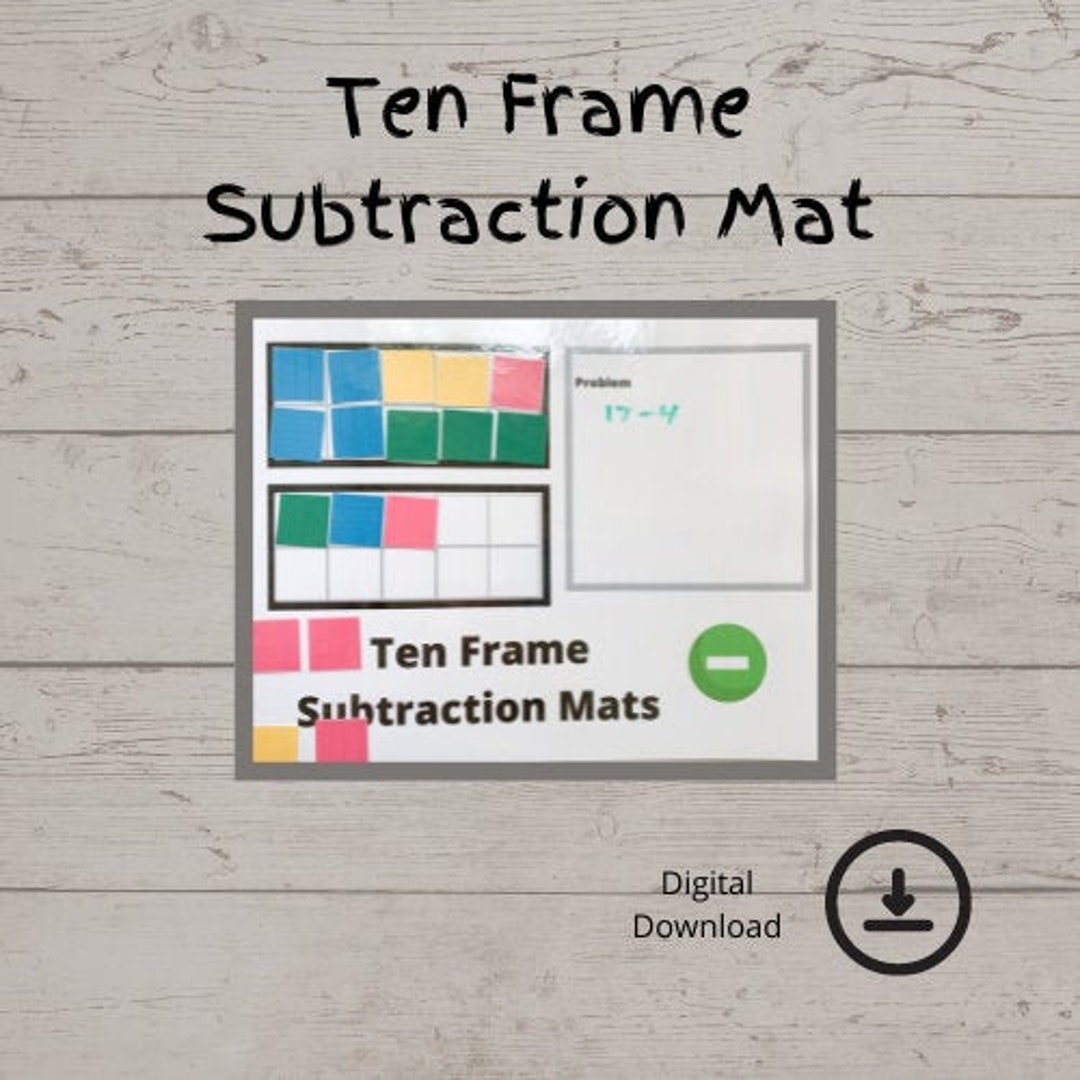Homeschool Printables | Ten Frame Subtraction Within 20 Learning Mat ...