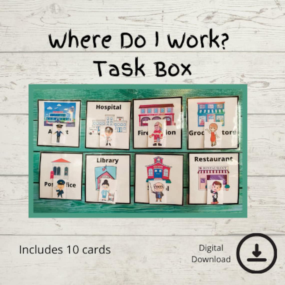 Where Do I Work? Hands-on Learning Activity | Community Helpers | Task ...