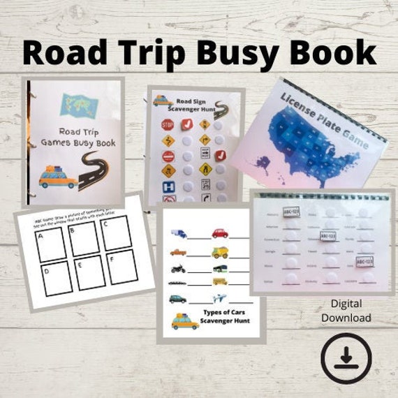 Road Trip Printables Road Trip Busy Book Digital Download | Etsy