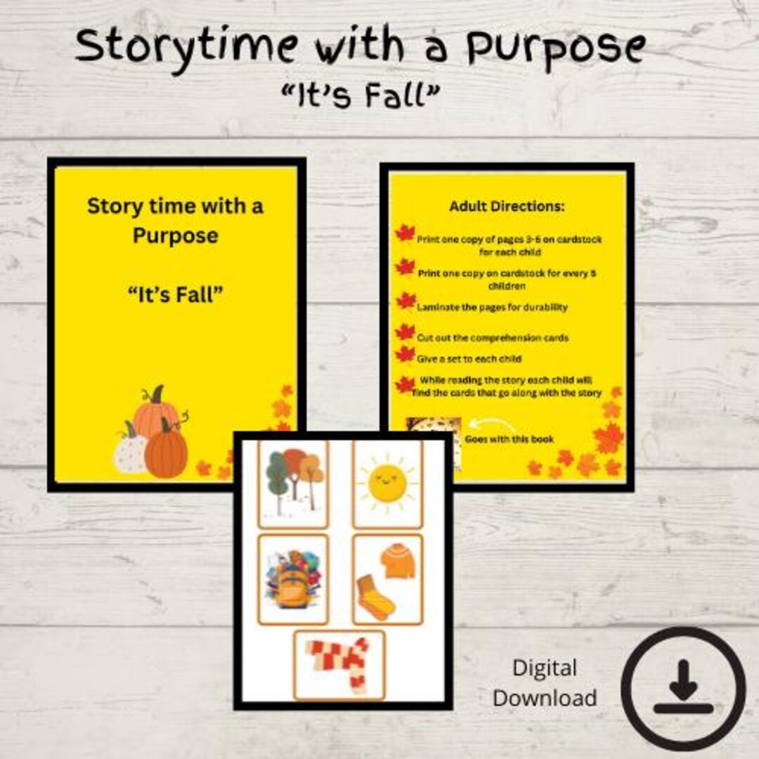Read Aloud Activity | Pair With Fall is Here | Preschool Learning ...
