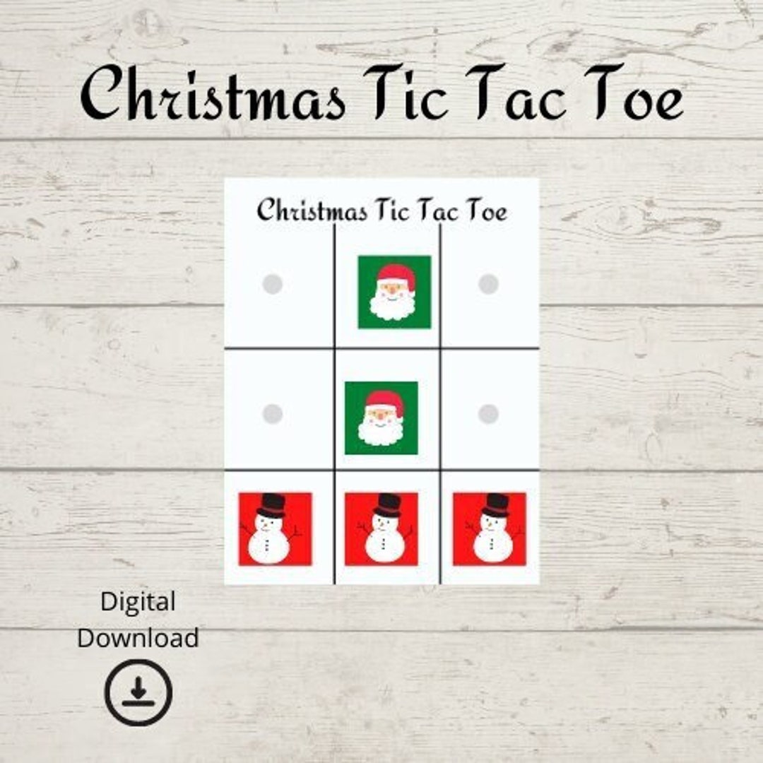 Christmas Printables for Kids | Tic Tac Toe Game | Stocking Stuffer ...