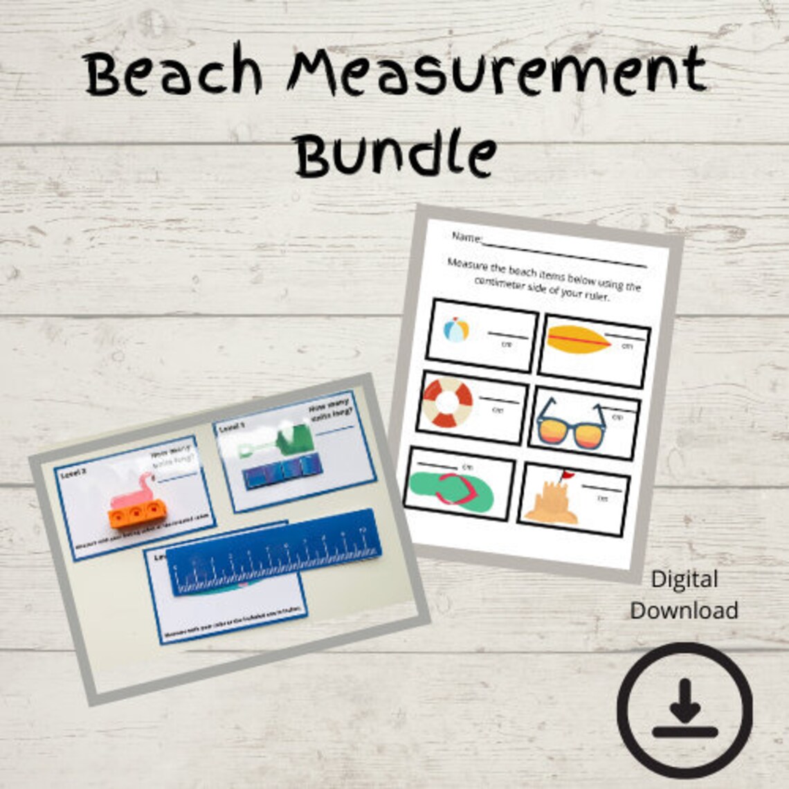 Homeschool Printables | Beach Themed Measurement Bundle | Digital ...