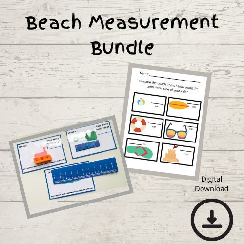 Homeschool Printables | Beach Themed Measurement Bundle | Digital ...