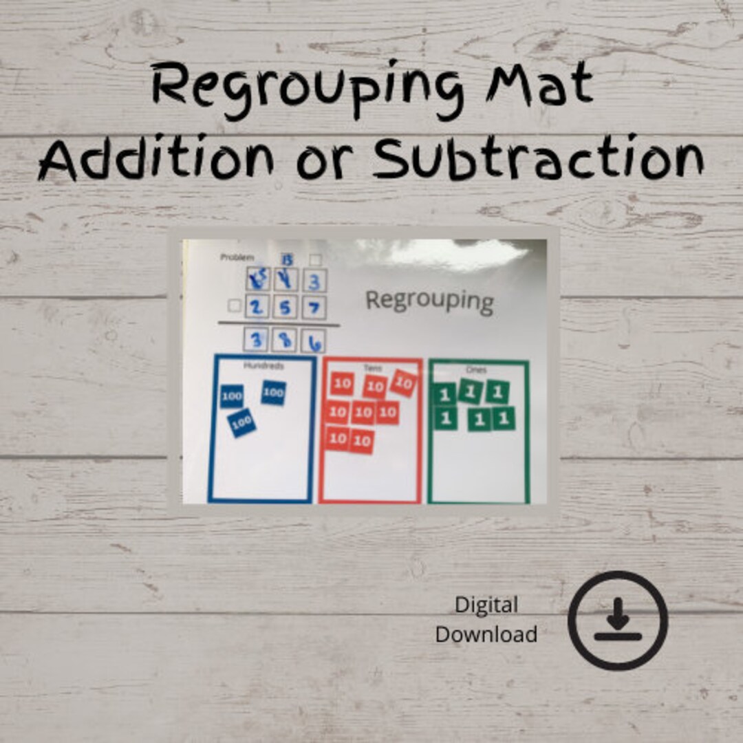 Homeschool Printables | Regrouping Learning Mat | Summer Learning ...