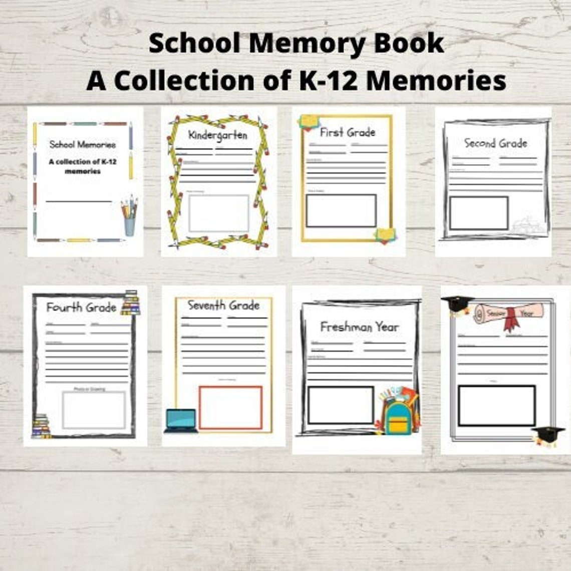 Learning Printable | School Memory Book | K-12 Memories | Homeschool ...