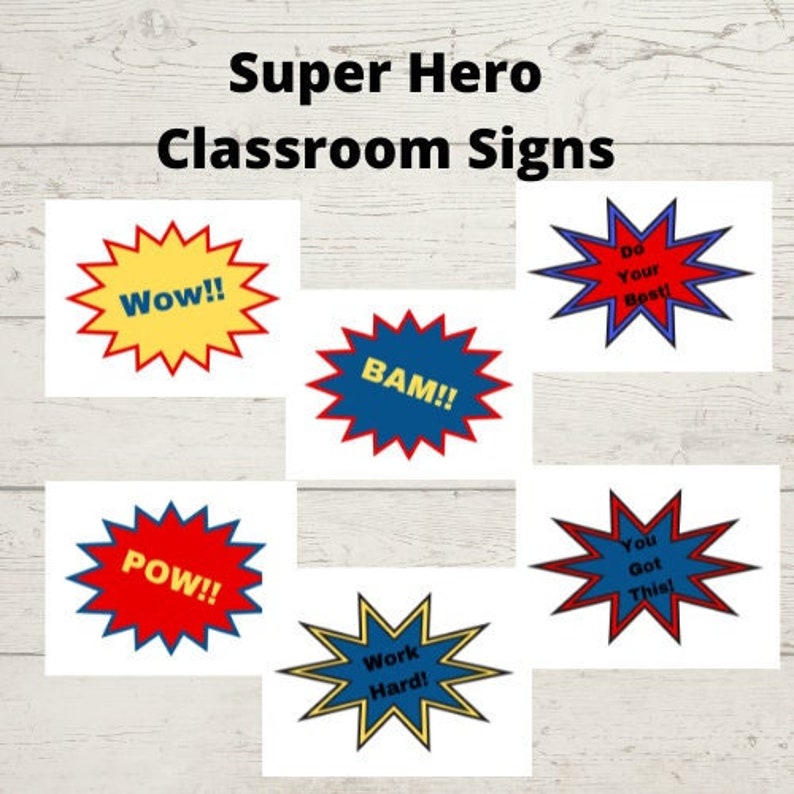 Classroom Resources | Superhero Classroom Signs| Super Hero Classroom ...