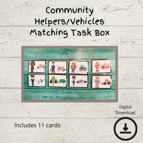 Community Helpers & Vehicle Matching Hands-on Activity | Digital ...