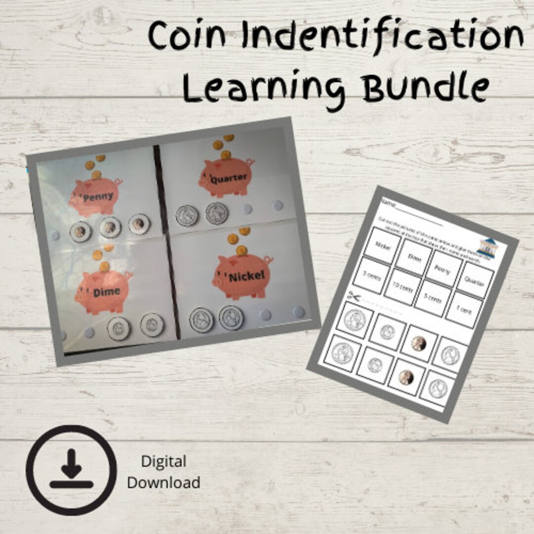 Coin Identification Bundle | Digital Download | 1 Worksheet | 1 Hands ...