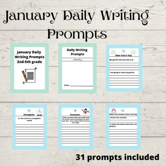 Learning Printable Daily Writing Prompts Homeschool | Etsy