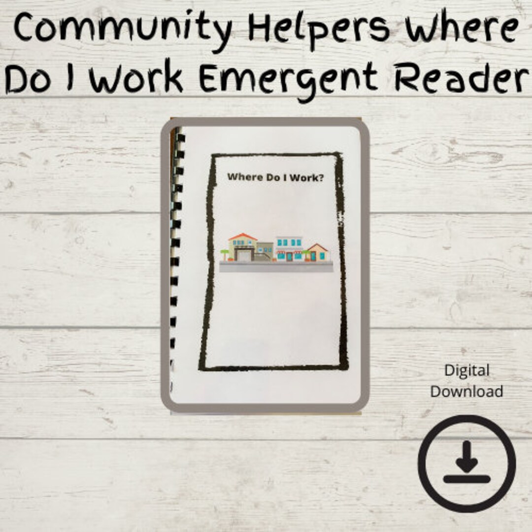 Community Helper Emergent Reader Where Do I Work? | Digital Download ...