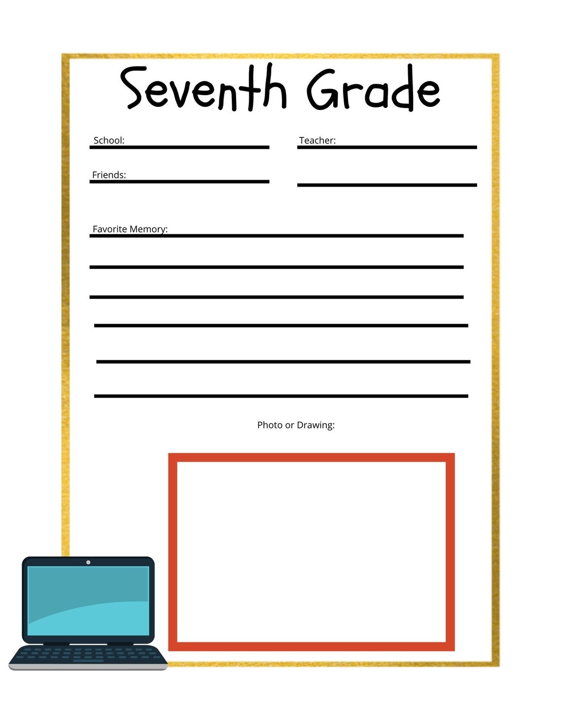 Learning Printable | School Memory Book | K-12 Memories | Homeschool ...