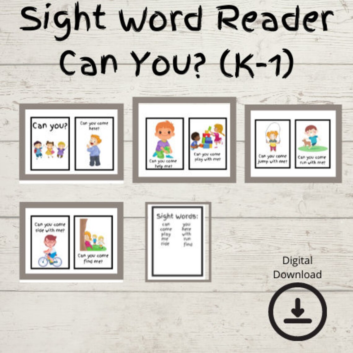 Homeschool Printables | Can You Sight Word Reader | Digital Download ...