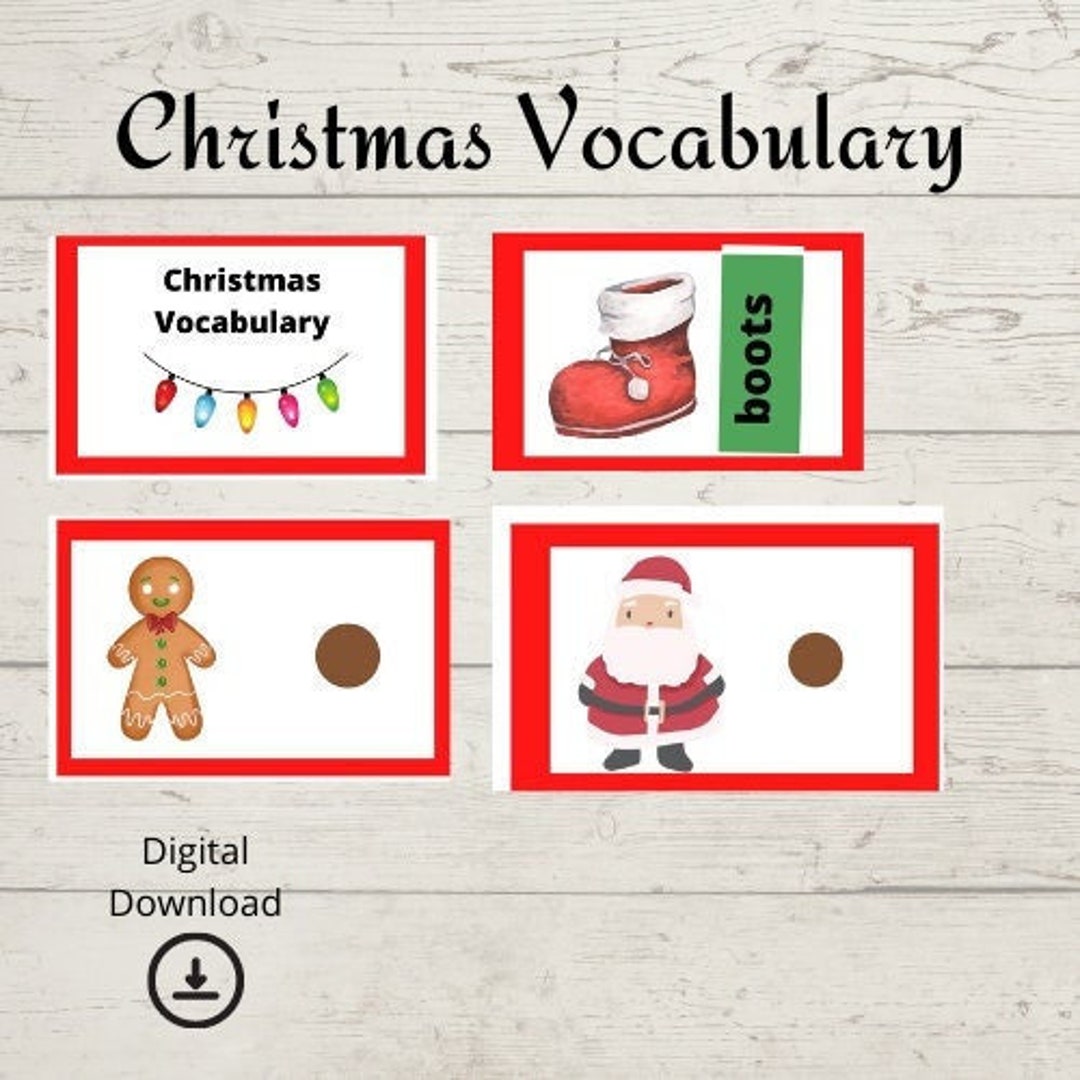 Christmas Vocabulary Hands-on Learning Activity | Christmas Theme ...