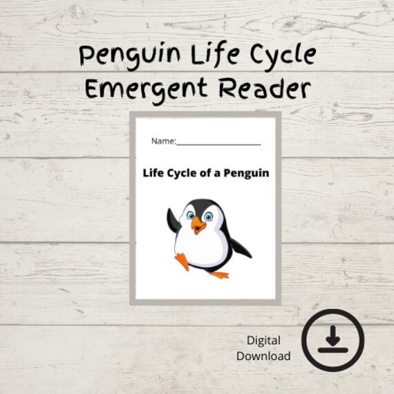 Life Cycle of a Penguin Emergent Reader Kindergarten First | Etsy