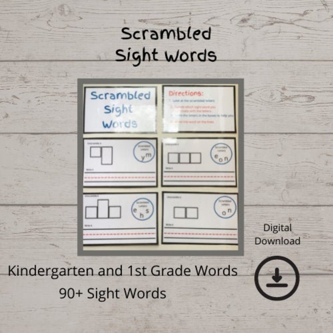 Homeschool Printables | Scrambled Sight Words | Kindergarten and First ...