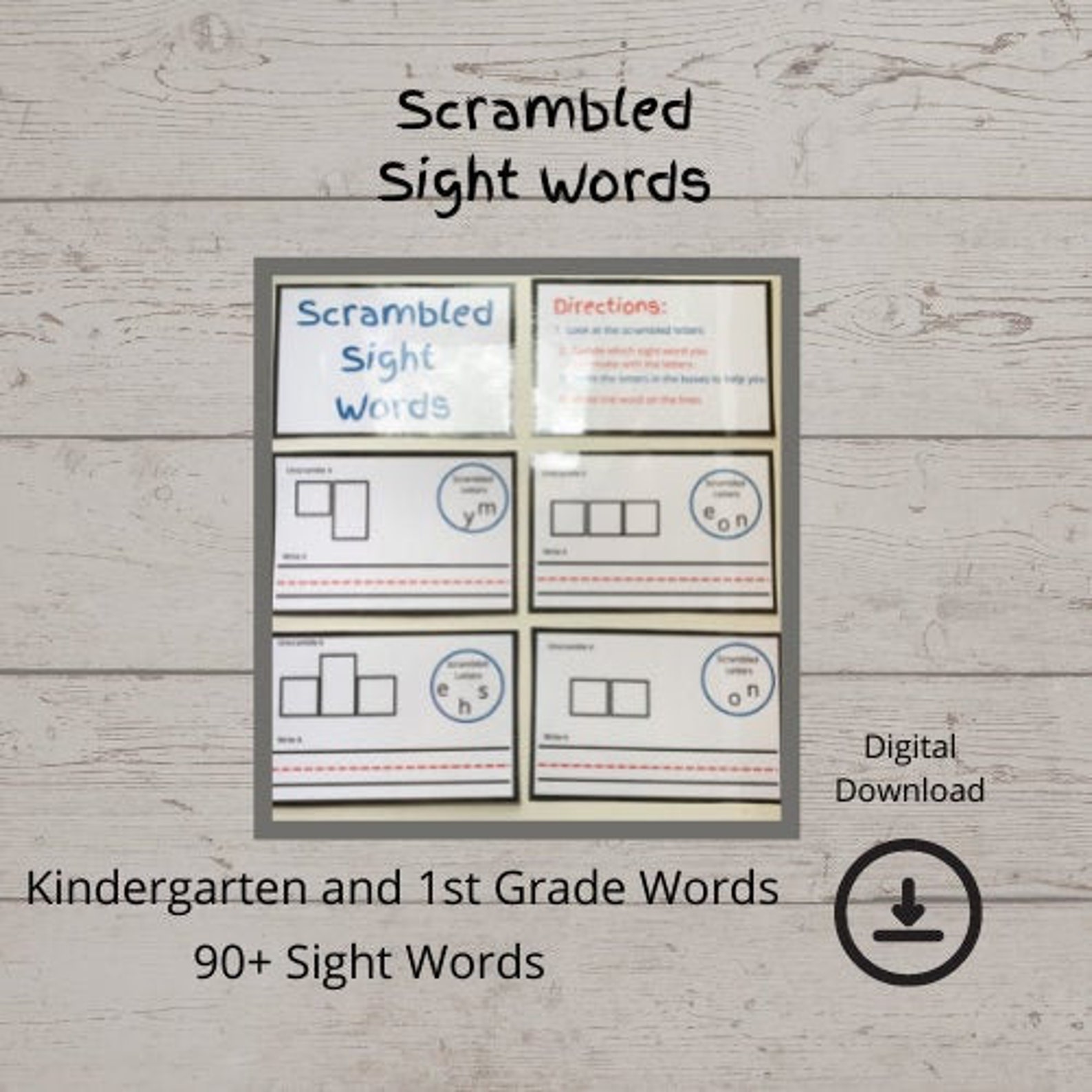Homeschool Printables | Scrambled Sight Words | Kindergarten and First ...