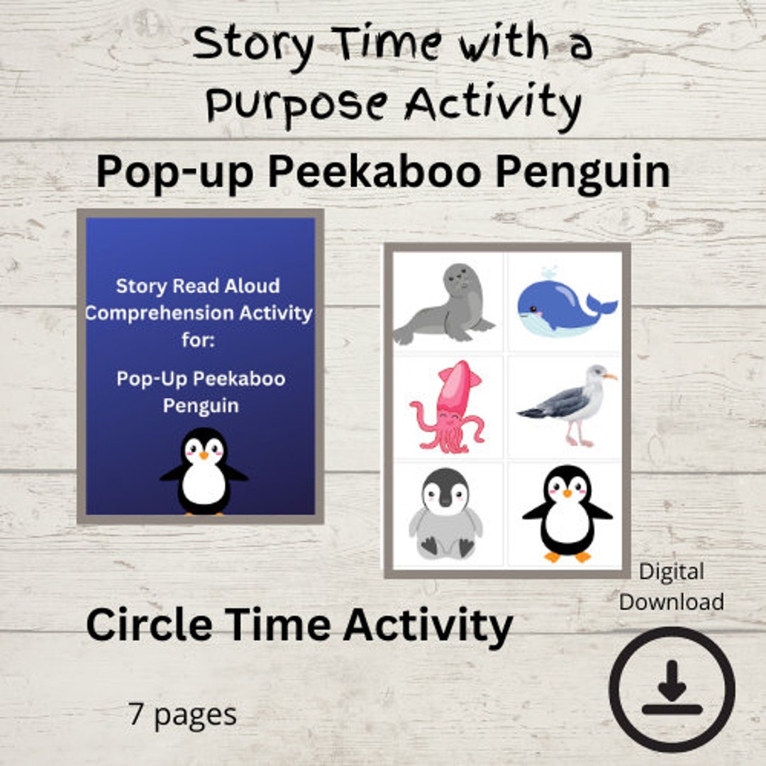 Pop up Peek a Boo Penguin| Homeschool Printable | Circle Time Activity ...