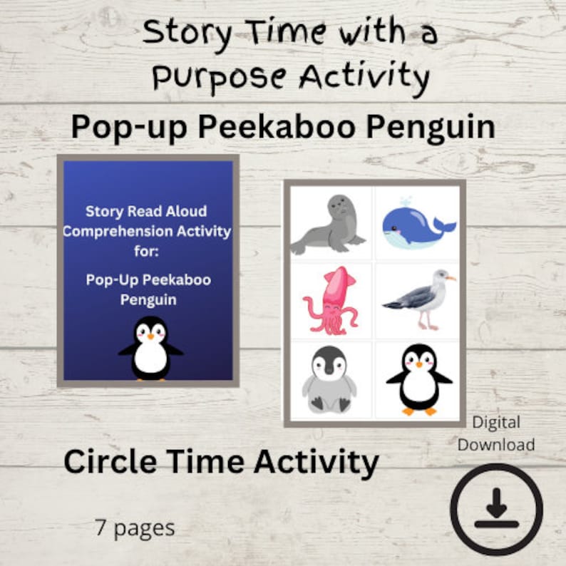 Pop up Peek a Boo Penguin| Homeschool Printable | Circle Time Activity ...