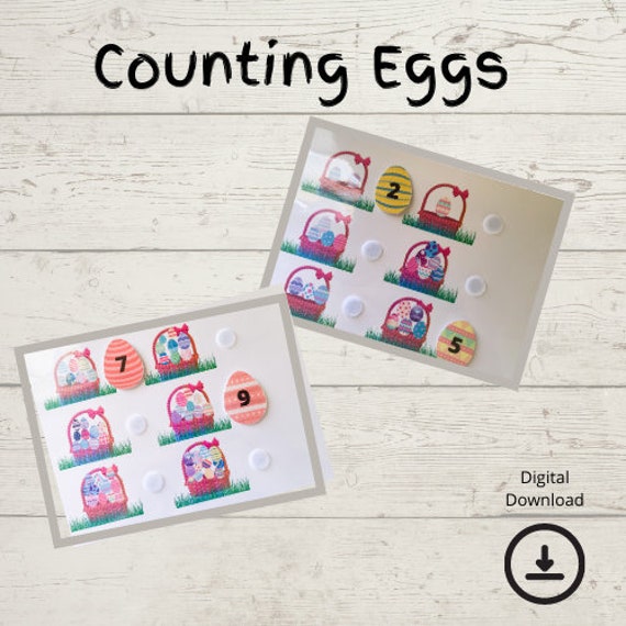 Toddler Learning Activity Counting Eggs Counting 1-12 | Etsy