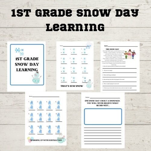 Learning Printable | Snow Day Learning| Homeschool Printable | 1st ...