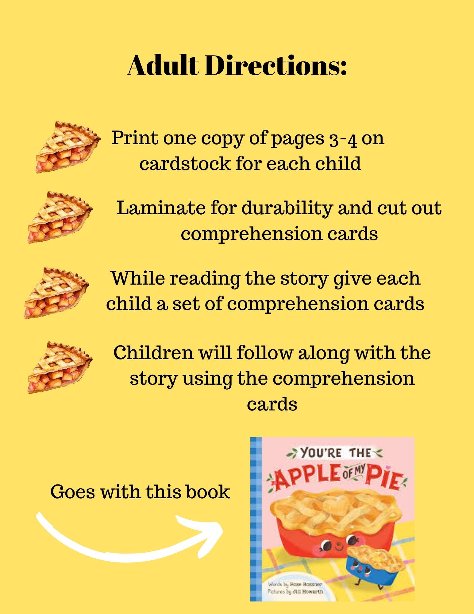 You're the Apple of My Pie | Homeschool Printable | Circle Time |story ...