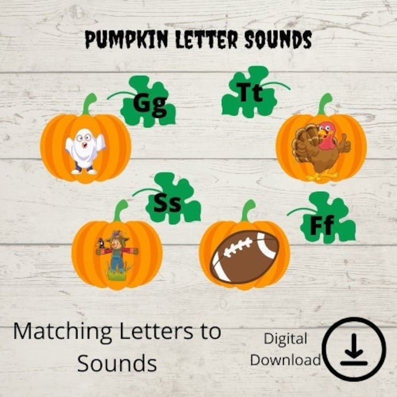 Pumpkin Beginning Letter Sounds | Autumn Theme | Task Box | Digital ...