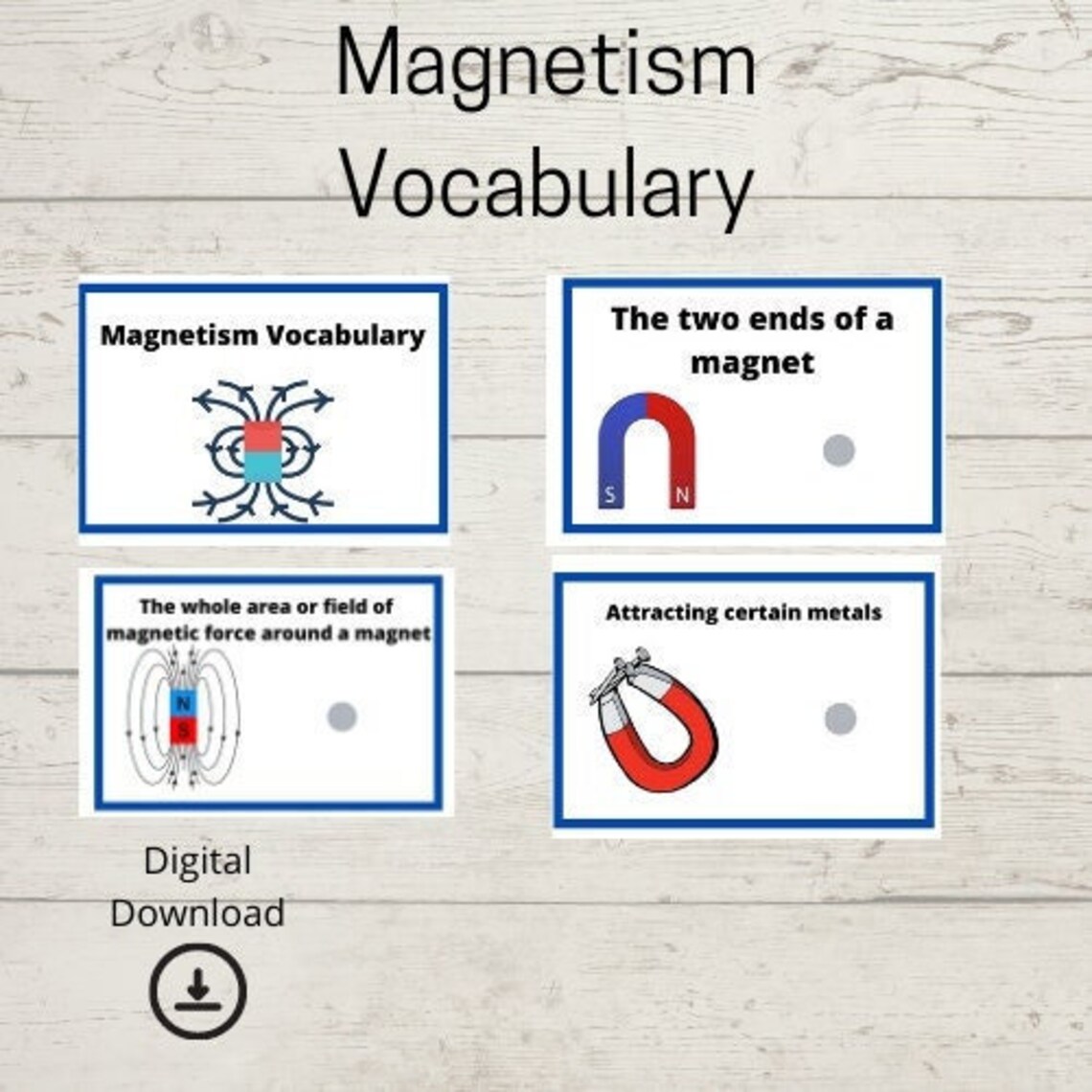 Homeschool Printables | Magnetism Mini Unit | Magnet Vocabulary ...