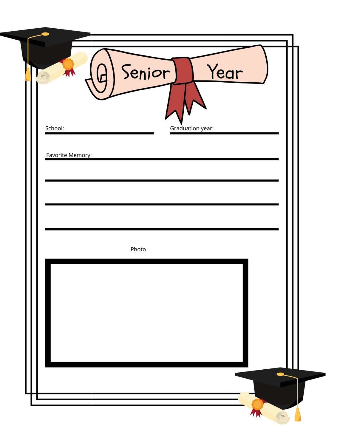 Learning Printable | School Memory Book | K-12 Memories | Homeschool ...