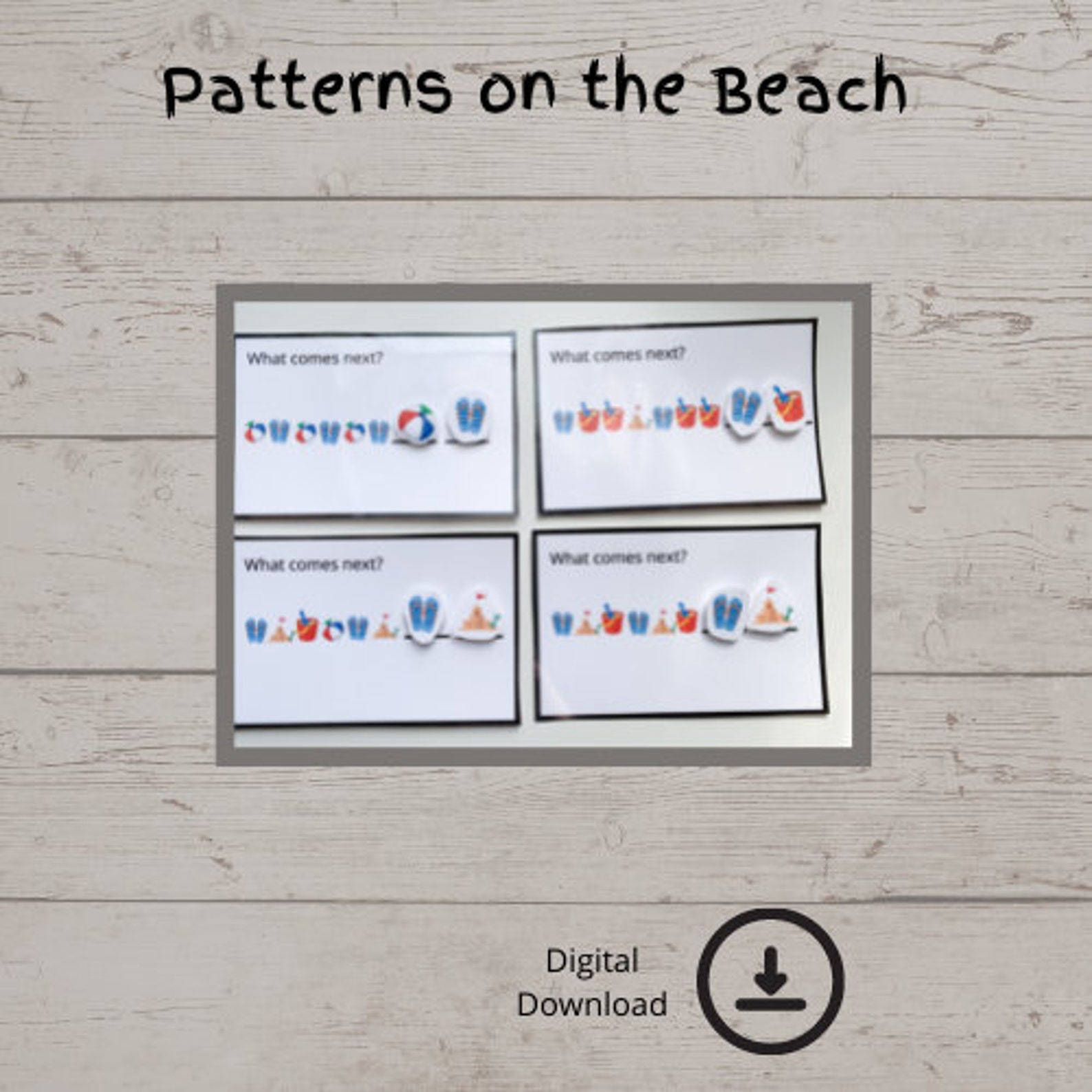 Homeschool Printables | Patterns on the Beach | Beach Thematic Unit ...