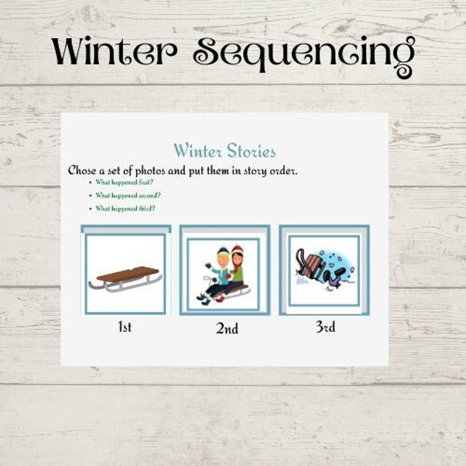 Homeschool Printables | Pre-k-toddler Learning | Winter Themed | Story ...